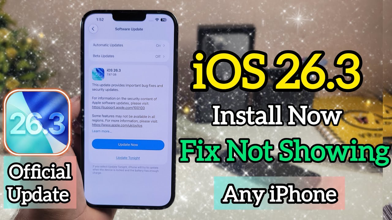 How To Install iOS 26.3 official | iOS 26.3 Official Update Not Showing ...