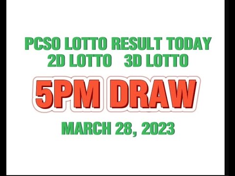 PCSO 2D & 3D LOTTO RESULT TODAY 5PM DRAW MARCH 28, 2023 # ...