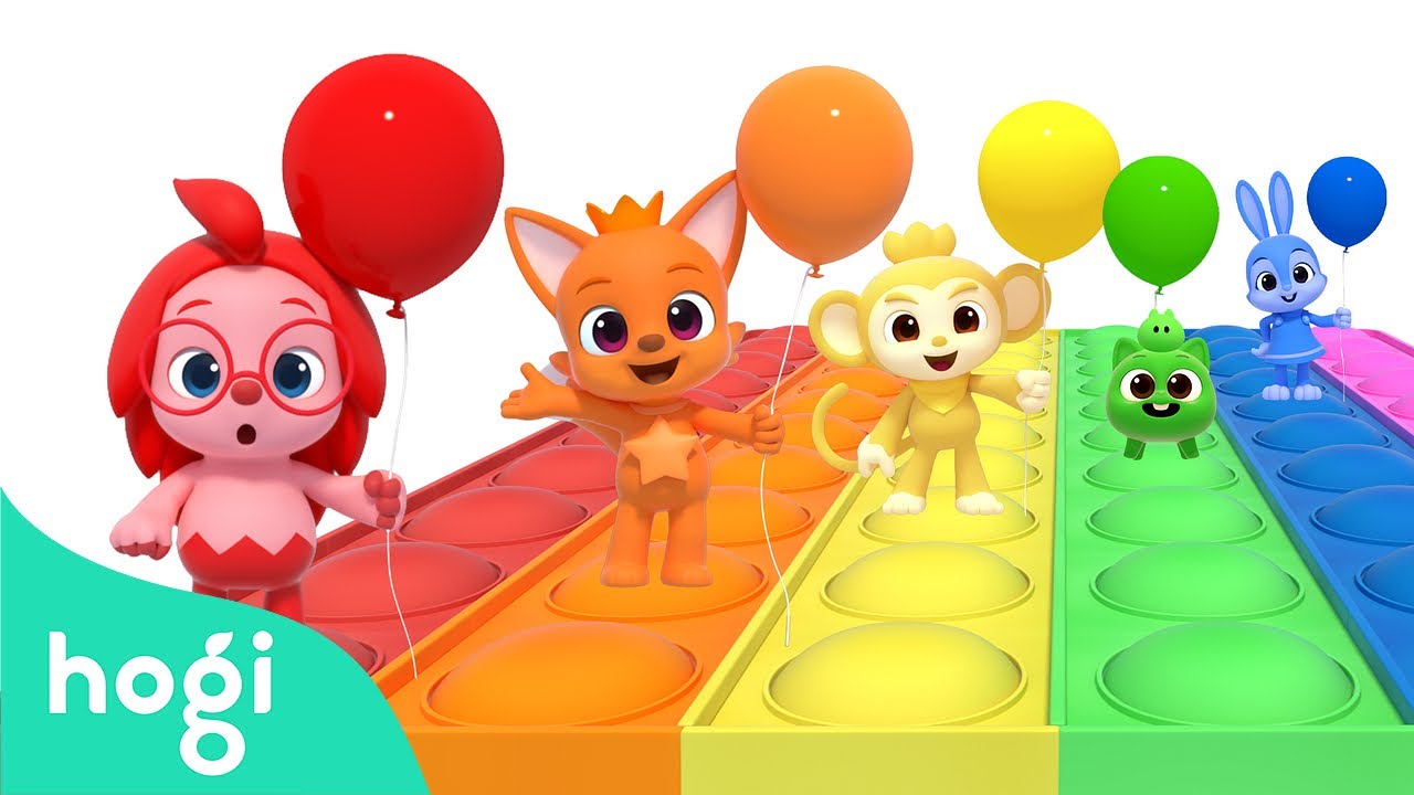 [BEST] Learn Colors with Pop It and Balloon 🎈｜1+1｜Colors for Kids｜Hogi ...