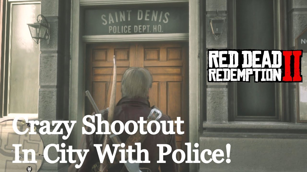 Red Dead Redemption 2 - Crazy Shootout With Police In the City of Saint ...