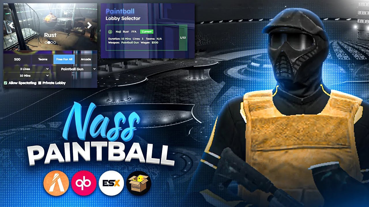 Nass Advanced Paintball FiveM 2.0 UPDATE [ QBCore / ESX / QBox ] - YouTube