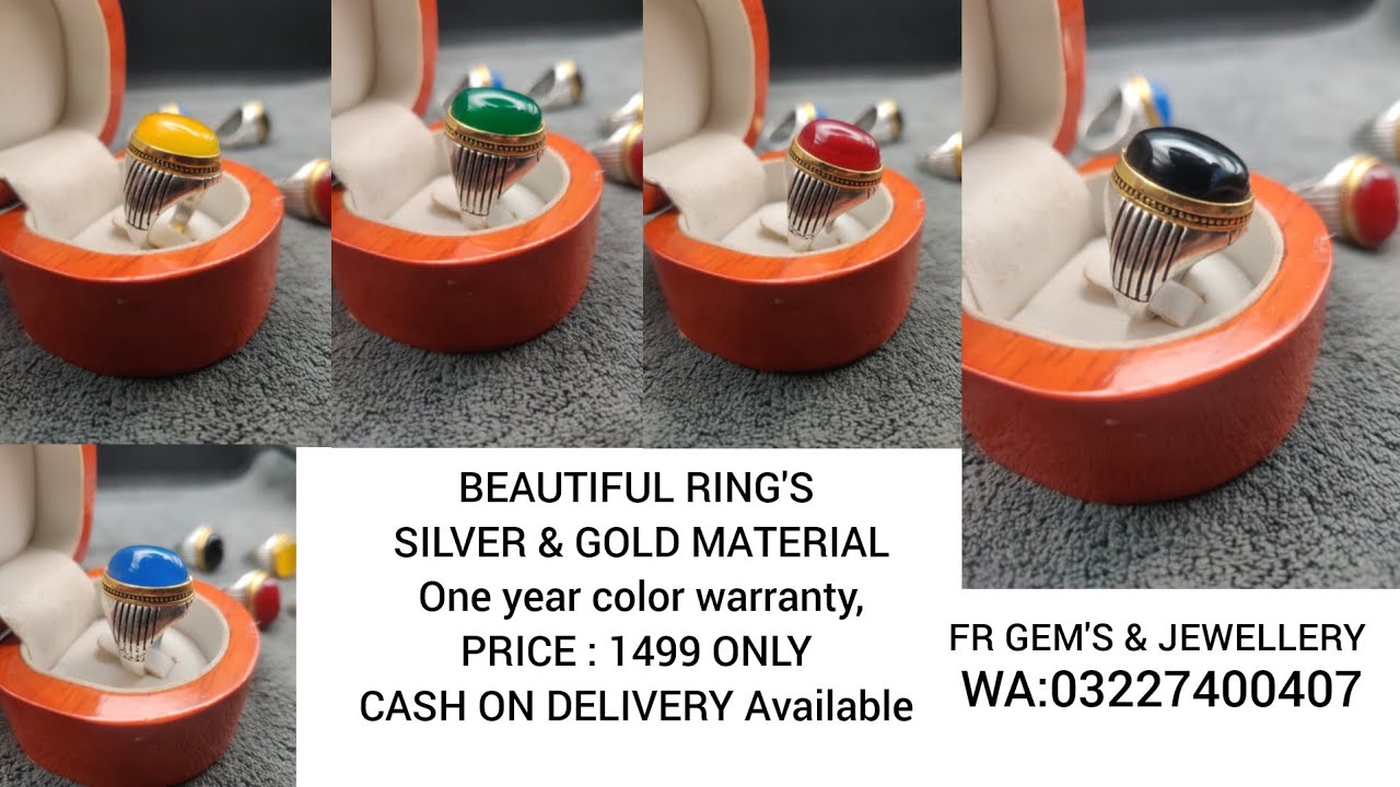 5 COLOR'S Irani design Ring' s | with original stone's | FR GEM'S | WA ...