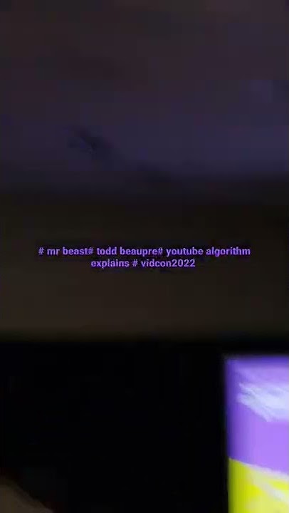 # mr beast # Todd beaupre # youtube algorithm explains # vidcon2022 ...