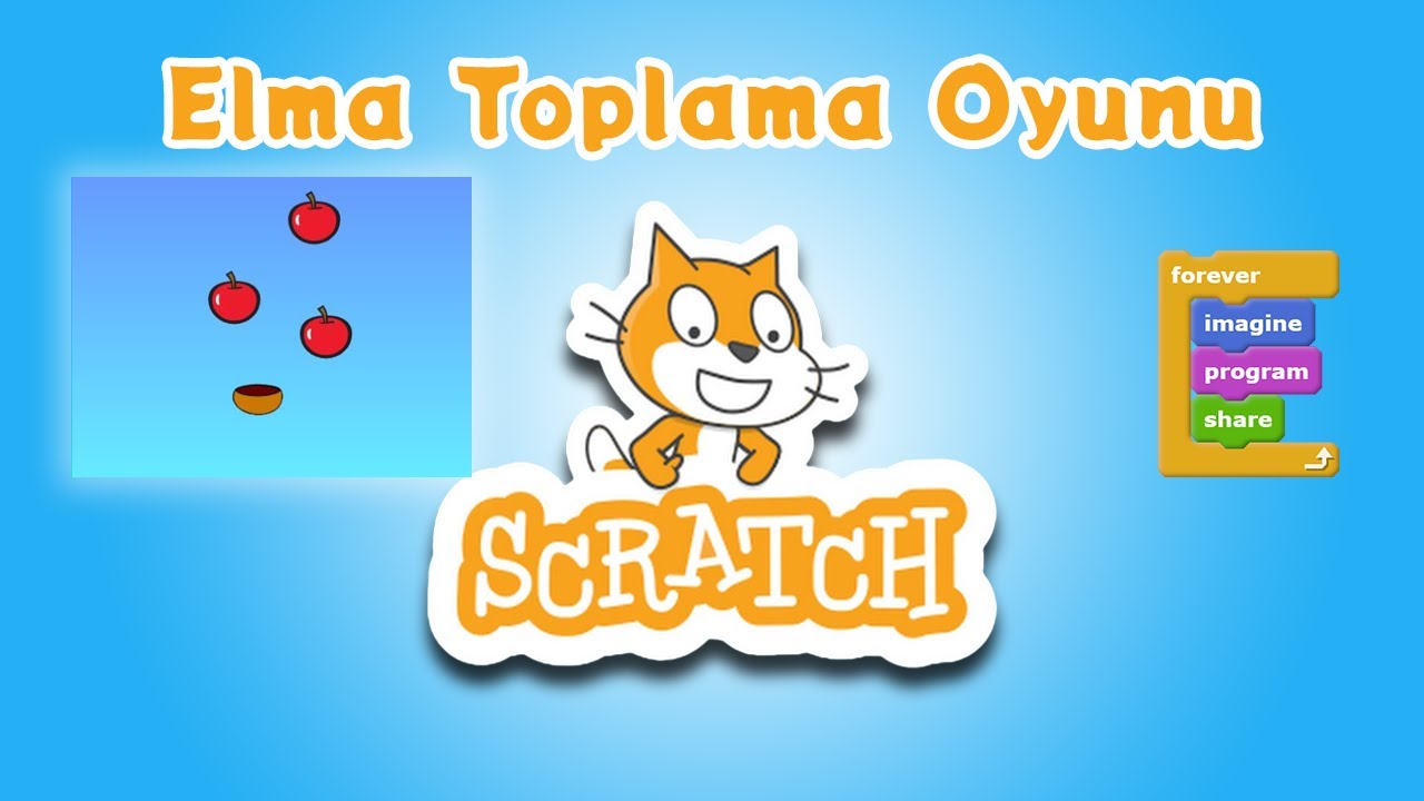 10 - Scratch ile Blok Tabanlı Kodlama - Elma Toplama Oyunu - YouTube