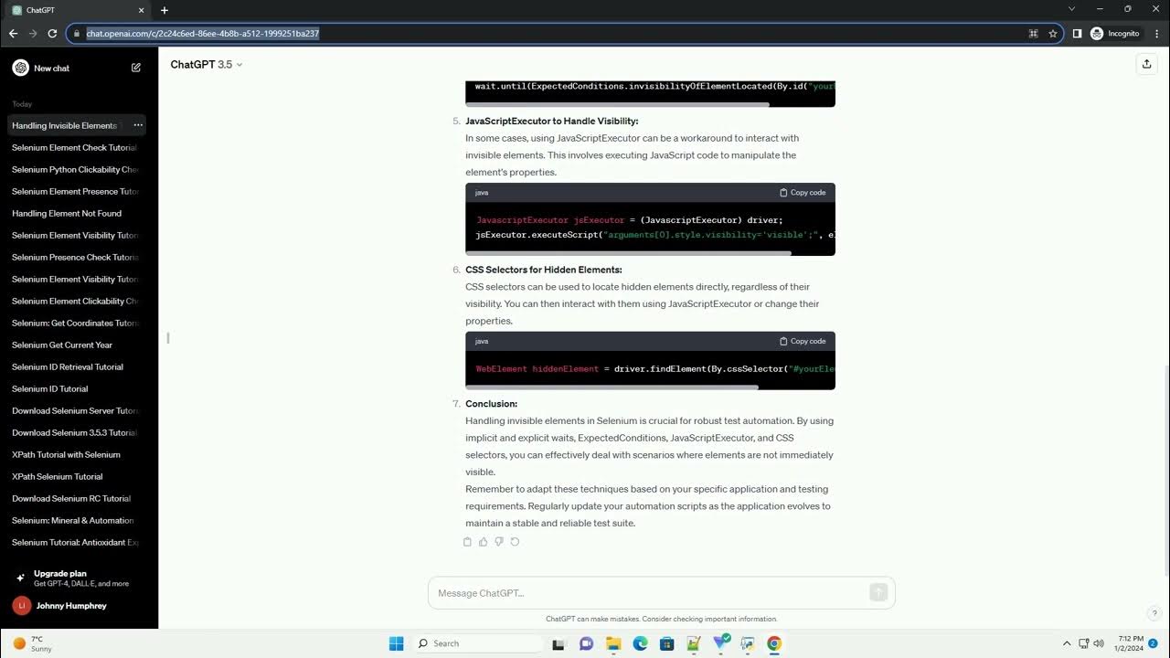 selenium if element is not visible - YouTube