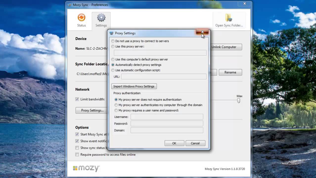 Mozy Sync Settings - YouTube