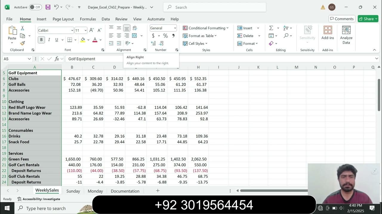 YO22_Excel_Ch02_Prepare_Weekly_Sales | YO22 Excel Ch02 Prepare Weekly Sales | Excel Ch02 Prepare ...