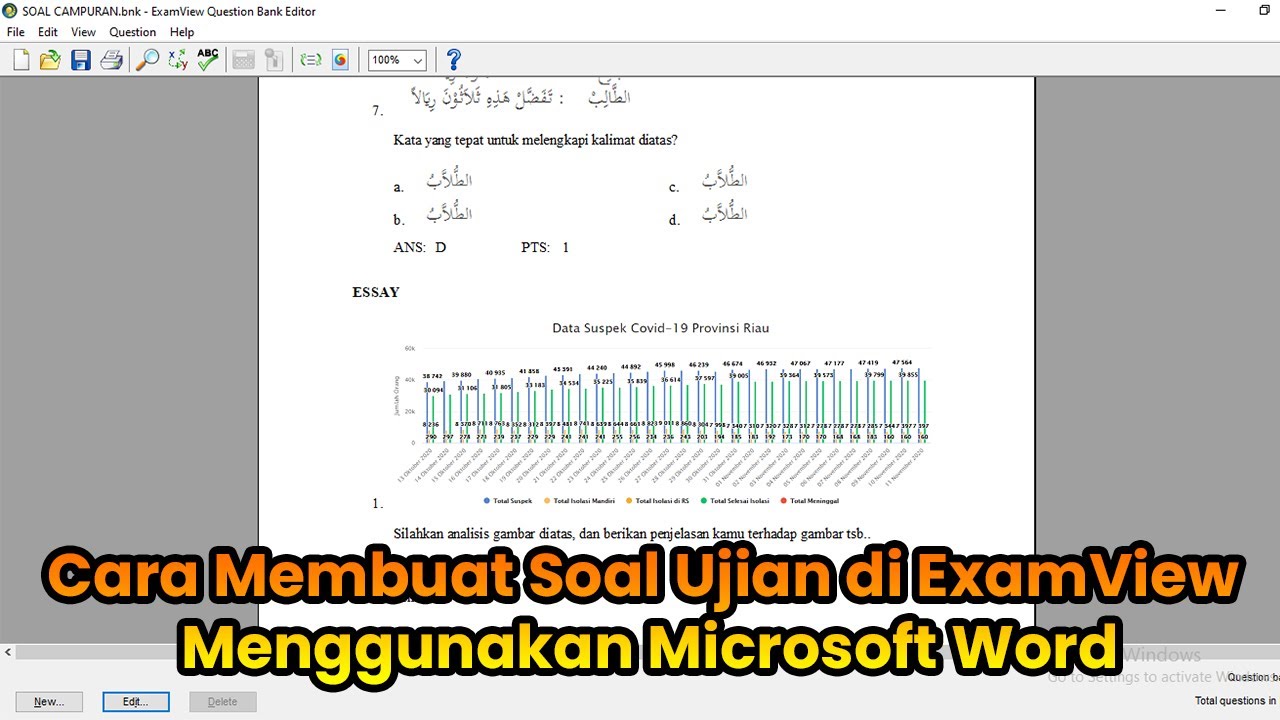Cara Membuat Soal Ujian di ExamView Menggunakan Microsoft Word - YouTube