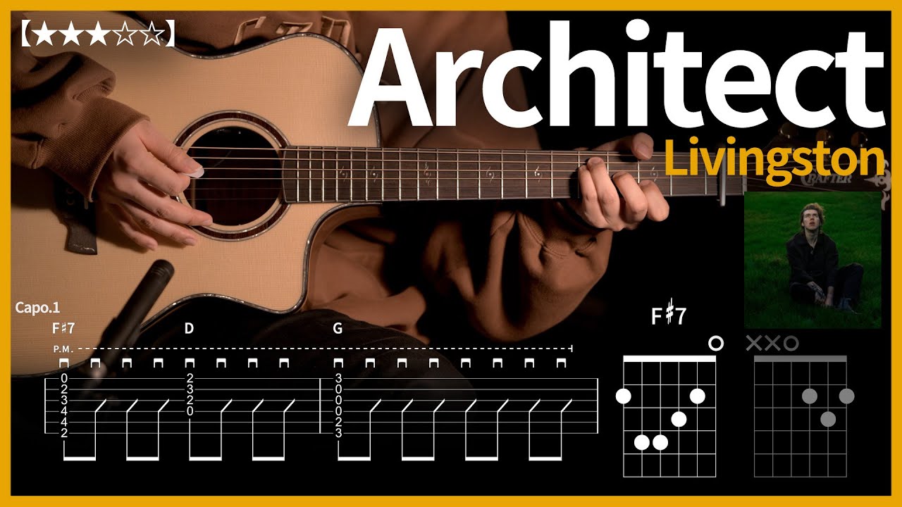 481.Livingston - Architect 기타커버 【★★★☆☆】 | Guitar tutorial |ギター 弾いてみた ...