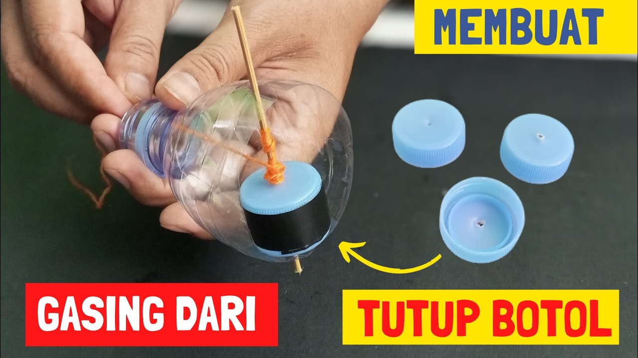 CARA MEMBUAT GASING DARI TUTUP BOTOL BEKAS (MODEL UNIK) !!! - YouTube