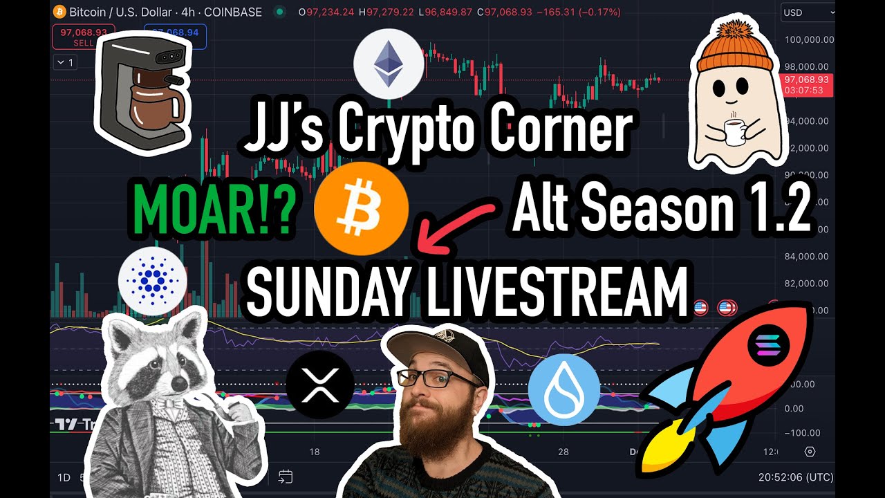 JJ's Crypto Corner - Sunday Livestream - More Altseason? XRP Flips SOL Market Cap!? WHAT ...