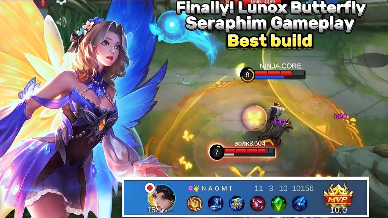 FINALLY! LUNOX BUTTERFLY SERAPHIM GAMEPLAY🦋Lunox Epic Limited Skin💕 ...