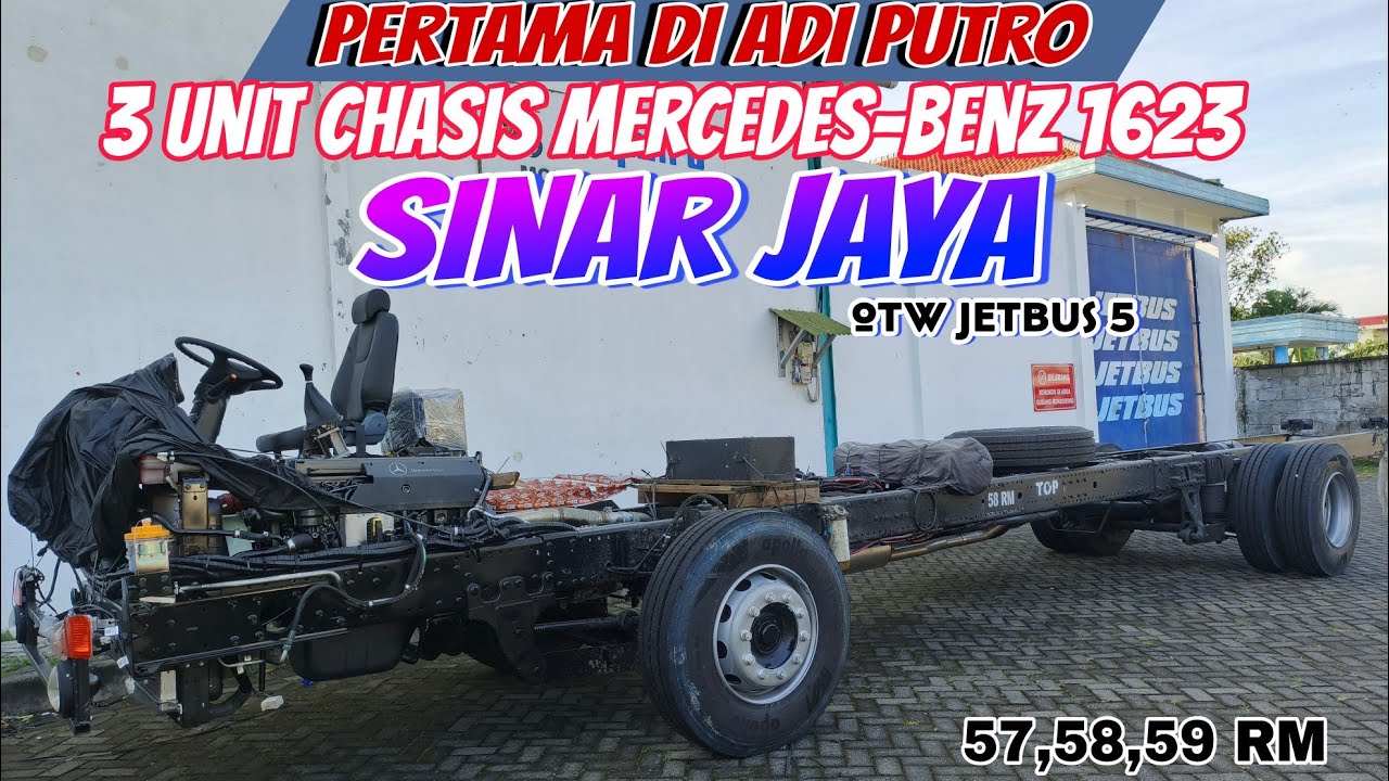 Luar biasa‼️3 unit chasis sinar jaya mercy 1623 calon jetbus 5 pertama ...