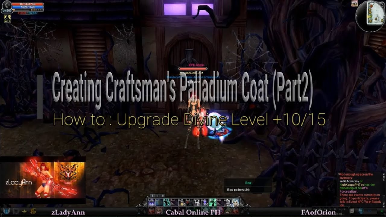CABAL ONLINE PH ~ Creating Craftsman's Palladium Coat [Part2] / Upgrade ...