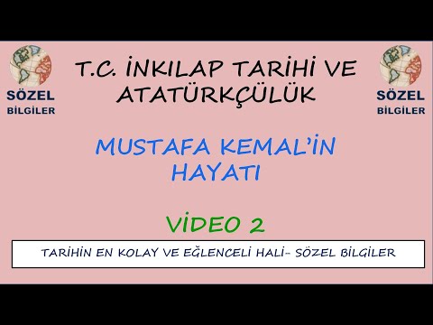 LGS - İNKILAP TARİHİ - 8. SINIF - VİDEO 2 - M.KEMAL'İN HAYATI (2020-2021)