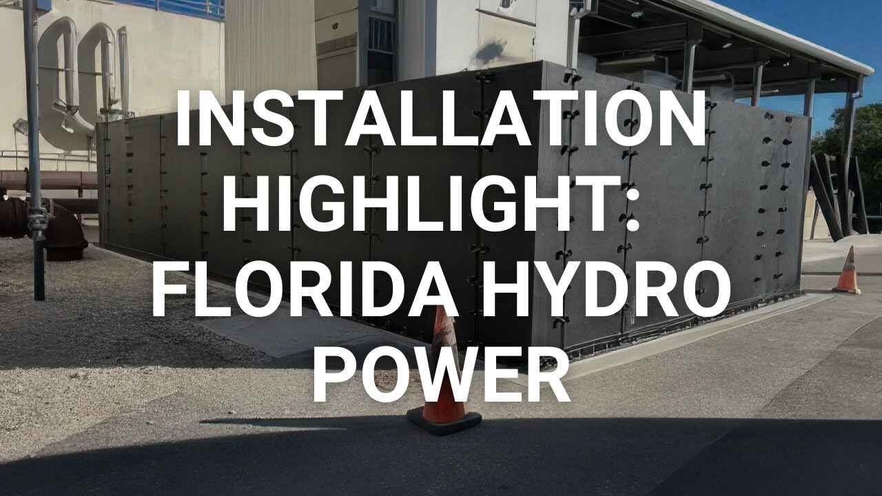 Custom FRA Flood Panel System at Florida Hydro Power - YouTube