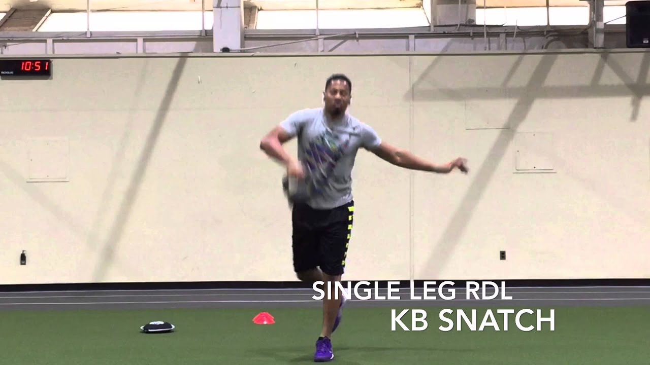 Single leg RDL kettle bell snatches - YouTube