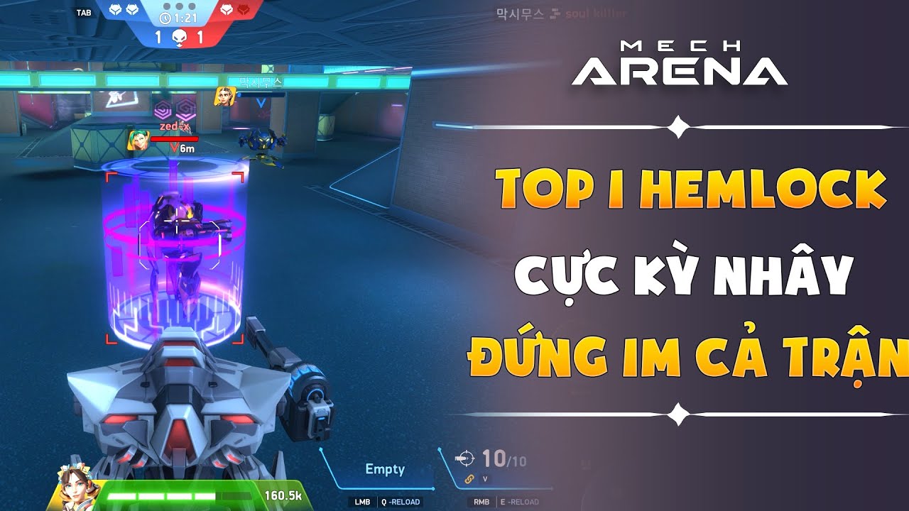 Full hồi chiêu với Hemlock khiến đối thủ hóa đá - Mech Arena - YouTube