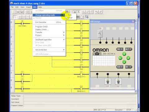Bài tập căn bản PLC ZEN omron - YouTube