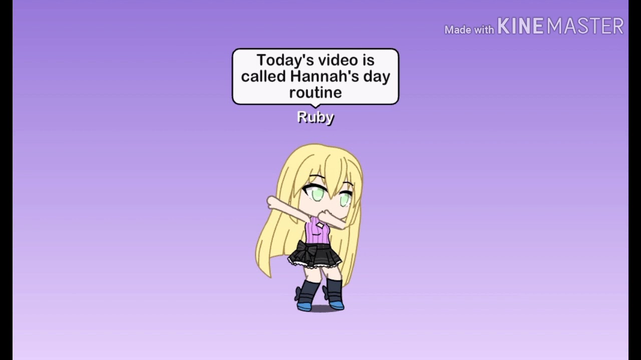 Hannah's day routine/Gacha life - YouTube
