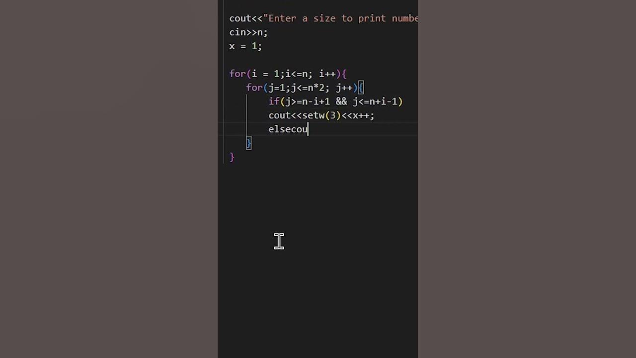 C Pyramid Number Pattern Cpp Pattern Shorts Youtubeshort Coding