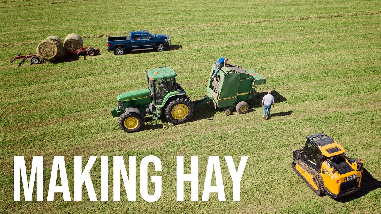 JCB Teleskid Helping Make Hay! - YouTube
