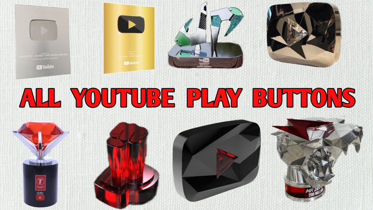 All YouTube Play Buttons [ ഇത്രയും പ്ലേ ബട്ടണുകളോ 😱 ] - YouTube