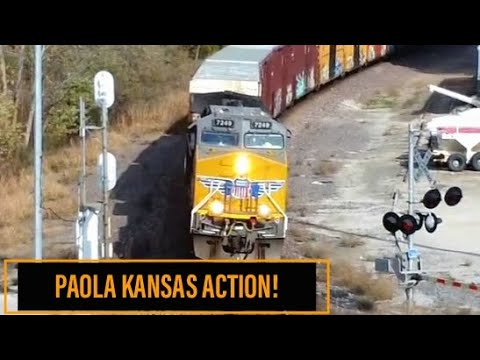 [HD] RETURN TO PAOLA! DRONE RAILFANNING IS BACK! UP & BNSF IN ACTION ...
