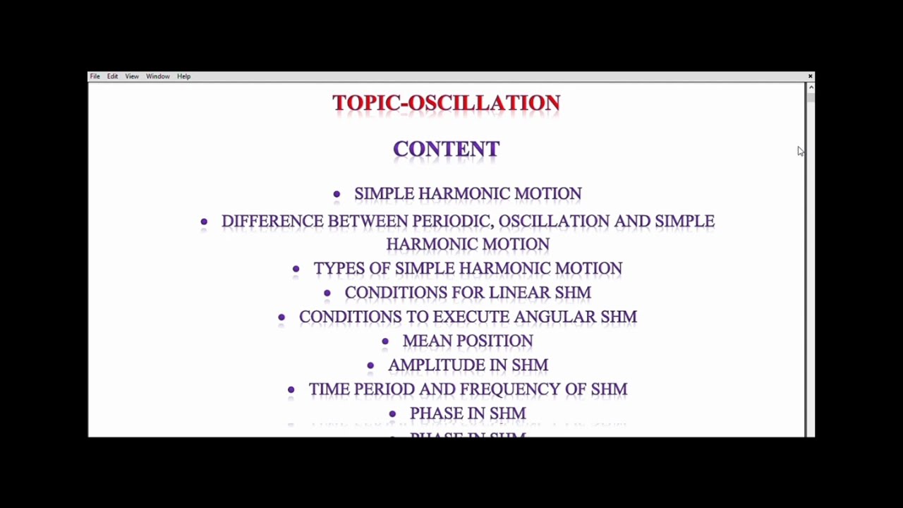 B.Sc 1st sem physics notes on oscillation/simple harmonic motion/types ...