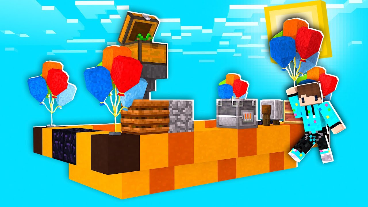 SURVIVAL TAPI KAPALKU TERBANG DI ATAS LANGIT MINECRAFT - YouTube