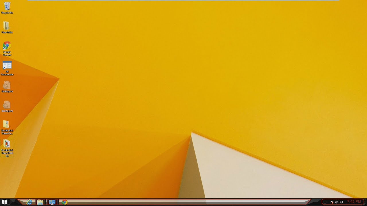 Stealth Red - Taskbar Theme for Windows 7/8/10 - YouTube