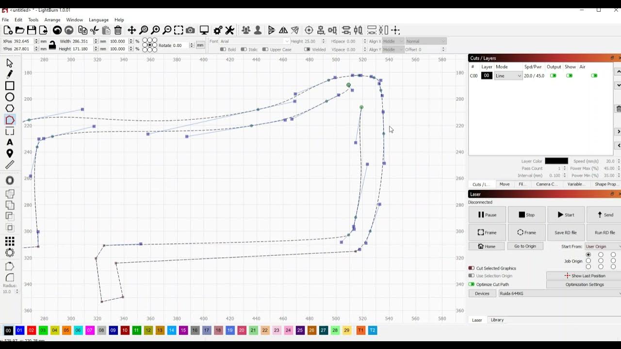 LightBurn Tutorial: Node Editing Breaking and Joining Shapes - YouTube