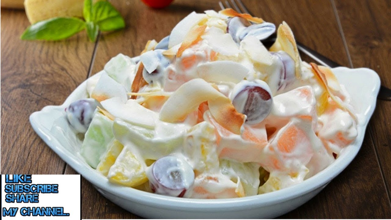 Chicken And Fruit Salad | How To Make Creamy Chicken Salad - YouTube