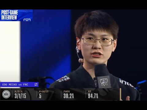 EDG Meiko interview - Worlds 2022 Day 3 - YouTube