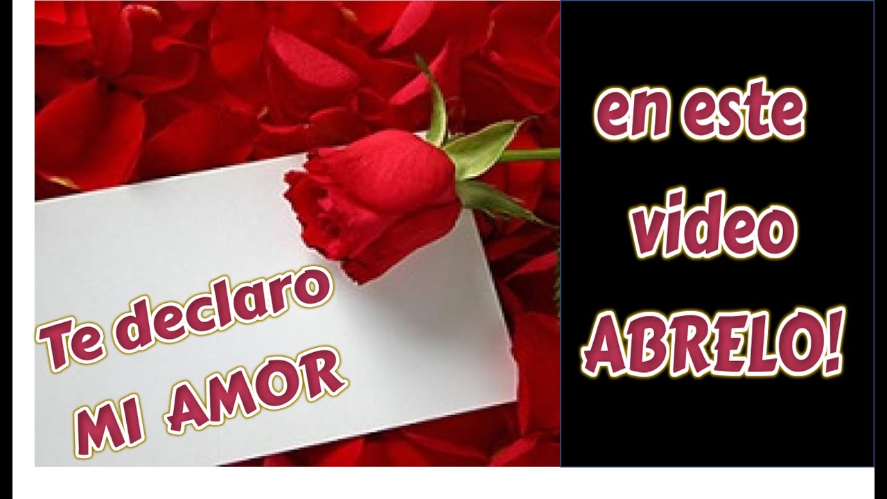 TE DECLARO MI AMOR con estas 10 frases. / Hermosa DECLARATORIA DE AMOR ...