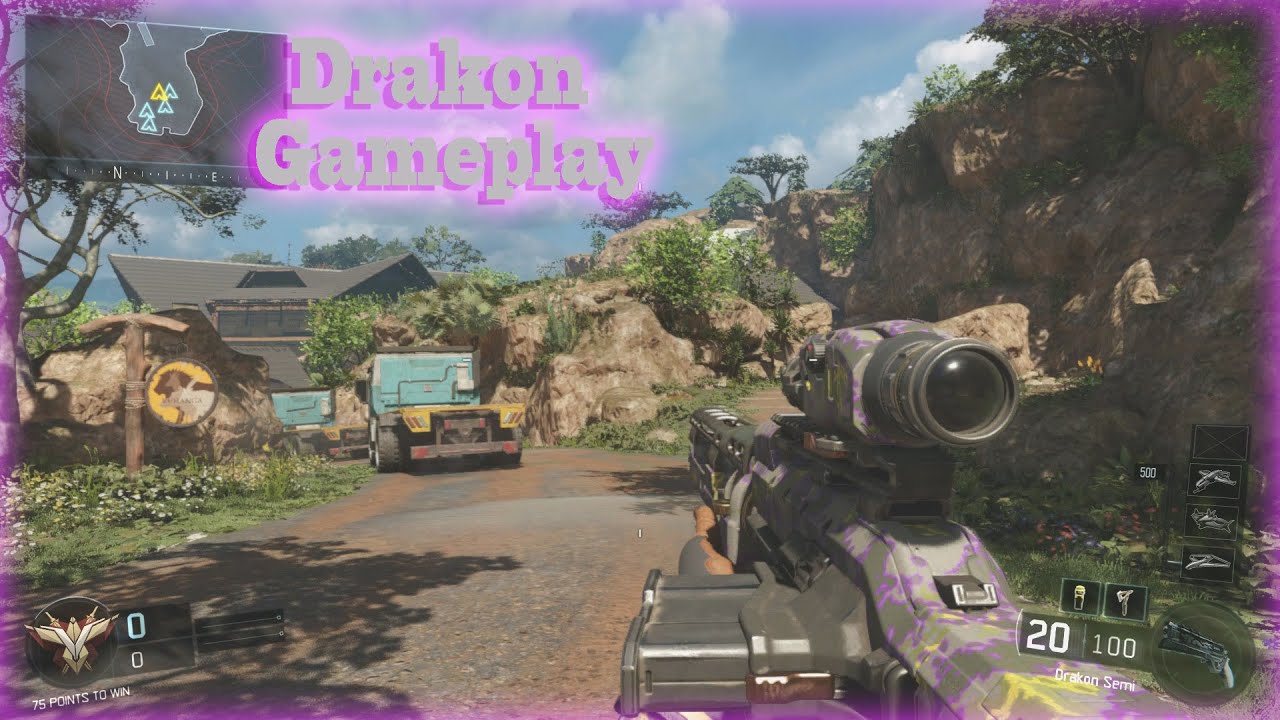Call of Duty Black Ops 3 - Drakon sniper rifle gameplay on Hunted - YouTube