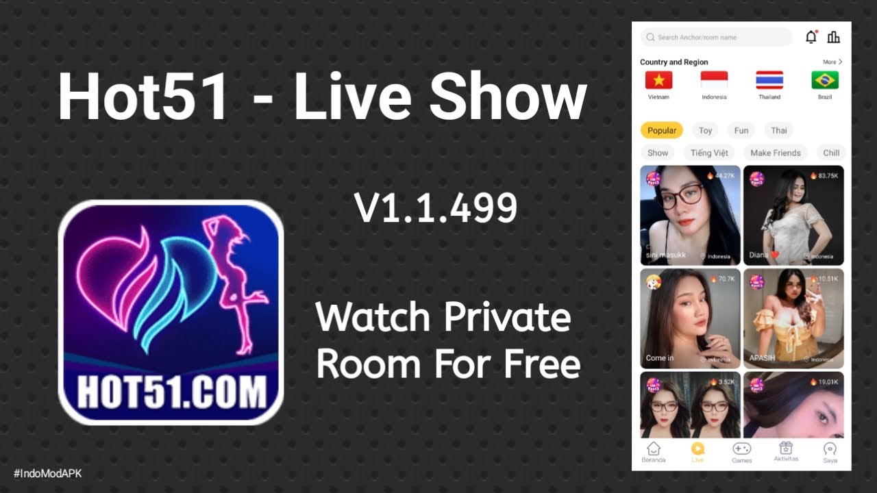 App Hot51 Live Show 2023 - Free Watch Private Room - YouTube