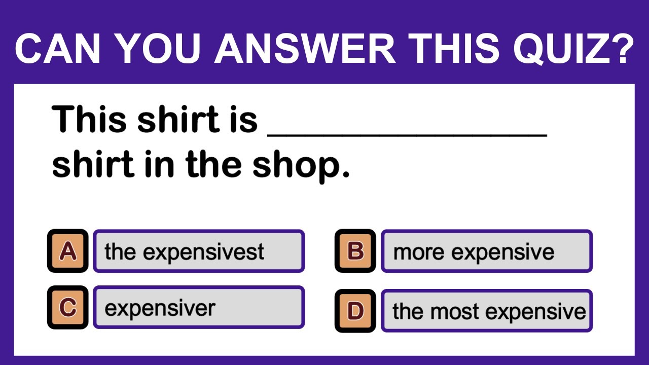 CAN YOU PERFECT SCORE THIS QUIZ?? GRAMMAR QUIZ 101 - YouTube