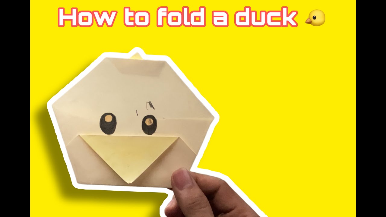 How to fold a duck 🐤.origami easy easy fold .#diy #origami - YouTube