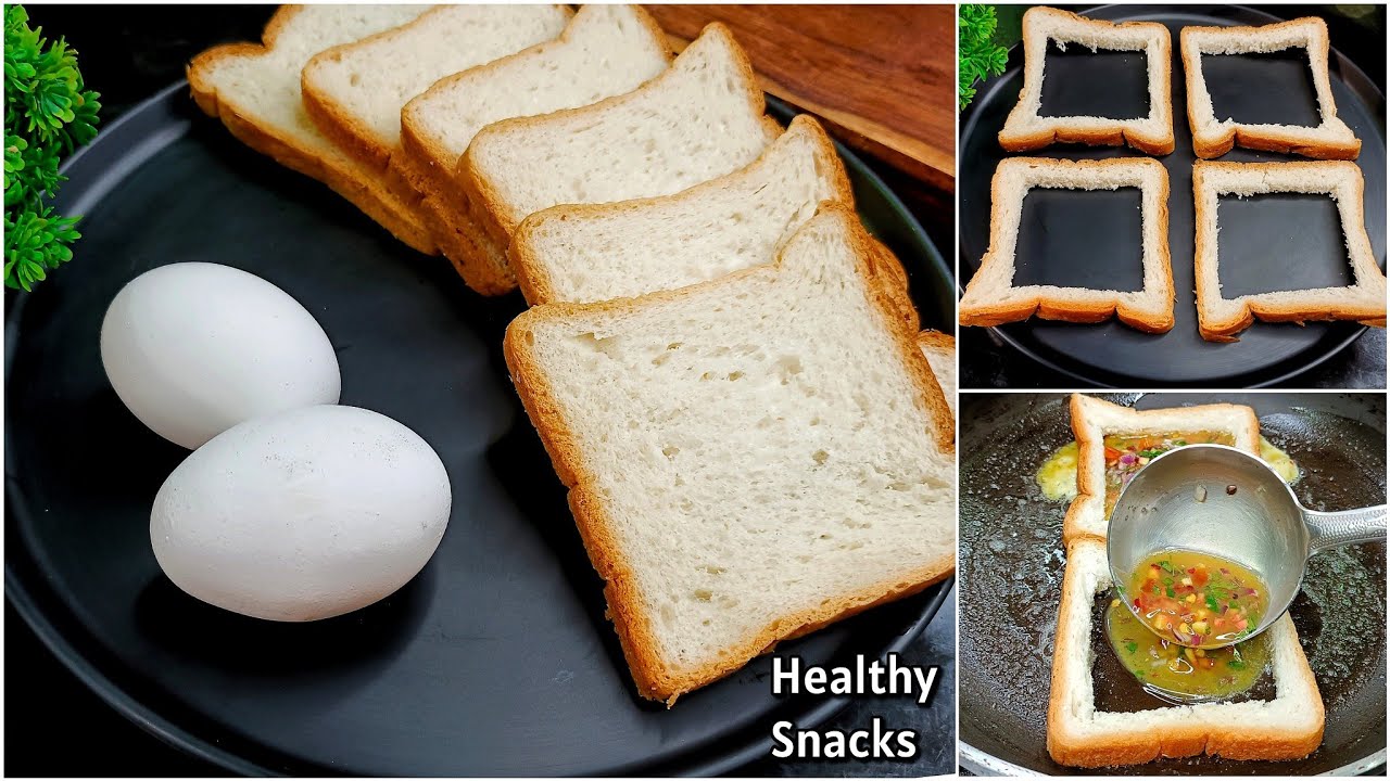 2 Minutes Healthy Snacks | Cheese Egg Snacks | Egg Sandwich | Bread ...