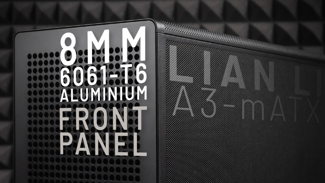 Custom billet CNC front panel: Lian Li A3-mATX case. - YouTube