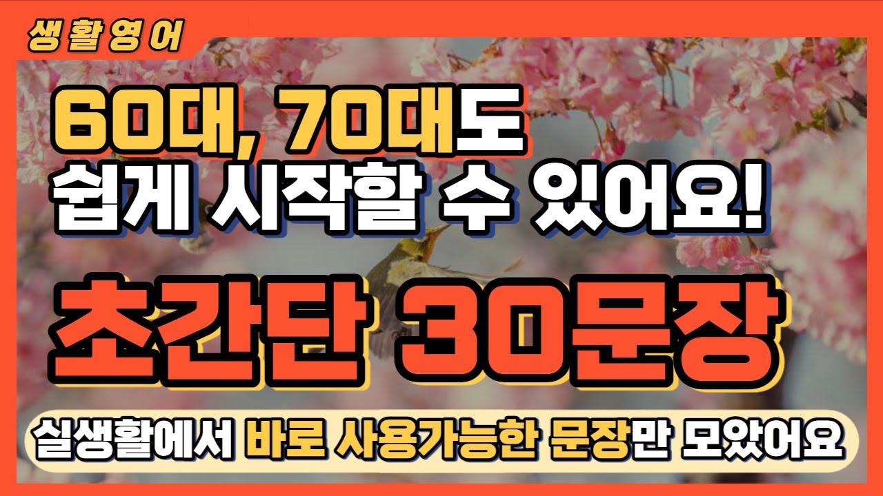 감정표현 영어회화 60대70대도 쉽게 외우려고 하지 마세요 그냥 틀어만 두세요 미국인들이 일상생활에서 매일 사용하는 회화 생활영어 영어쉐도잉