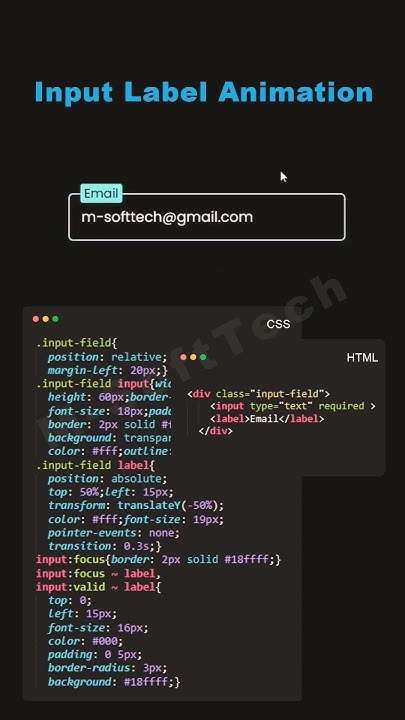 Input Field Hover Animation Animation Shorts Shortsfeed Webdesign Webdevelopment Coding