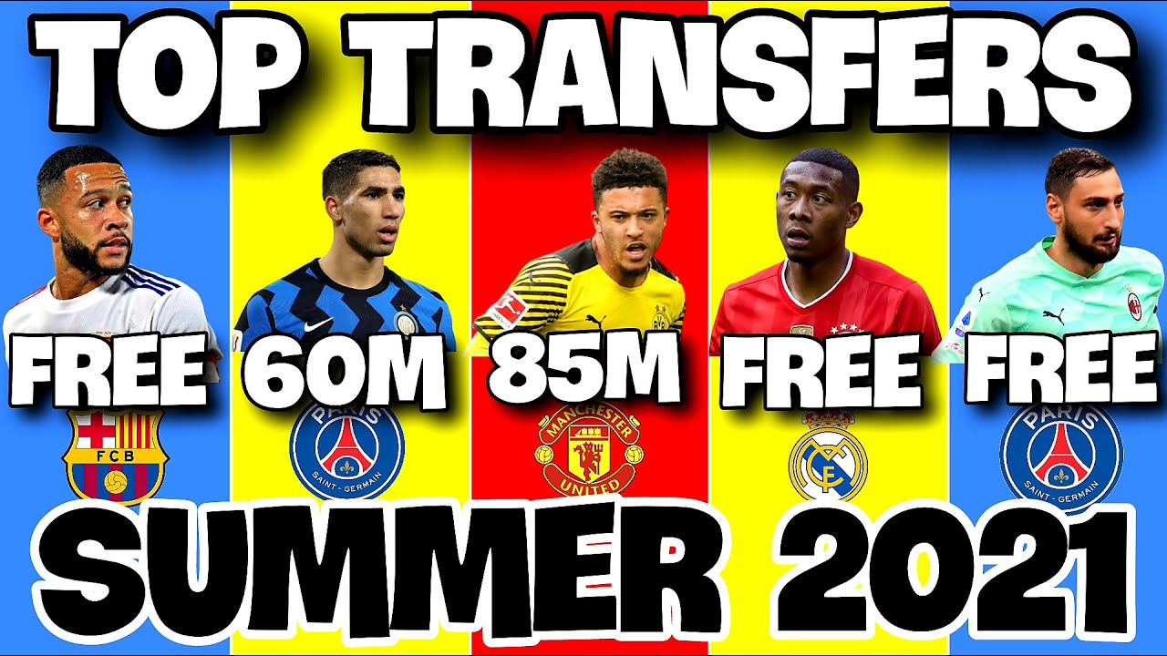 Top 25 Transfers in Football (Summer, 2021) - YouTube