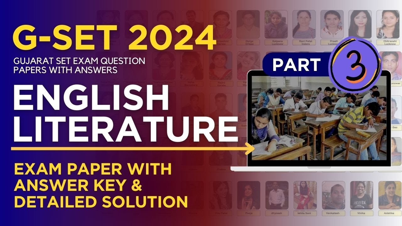 G-SET 2024 Exam Paper with Answer Key | Gujarat SET English Literature | UGC NET SET JRF TGT PGT ...