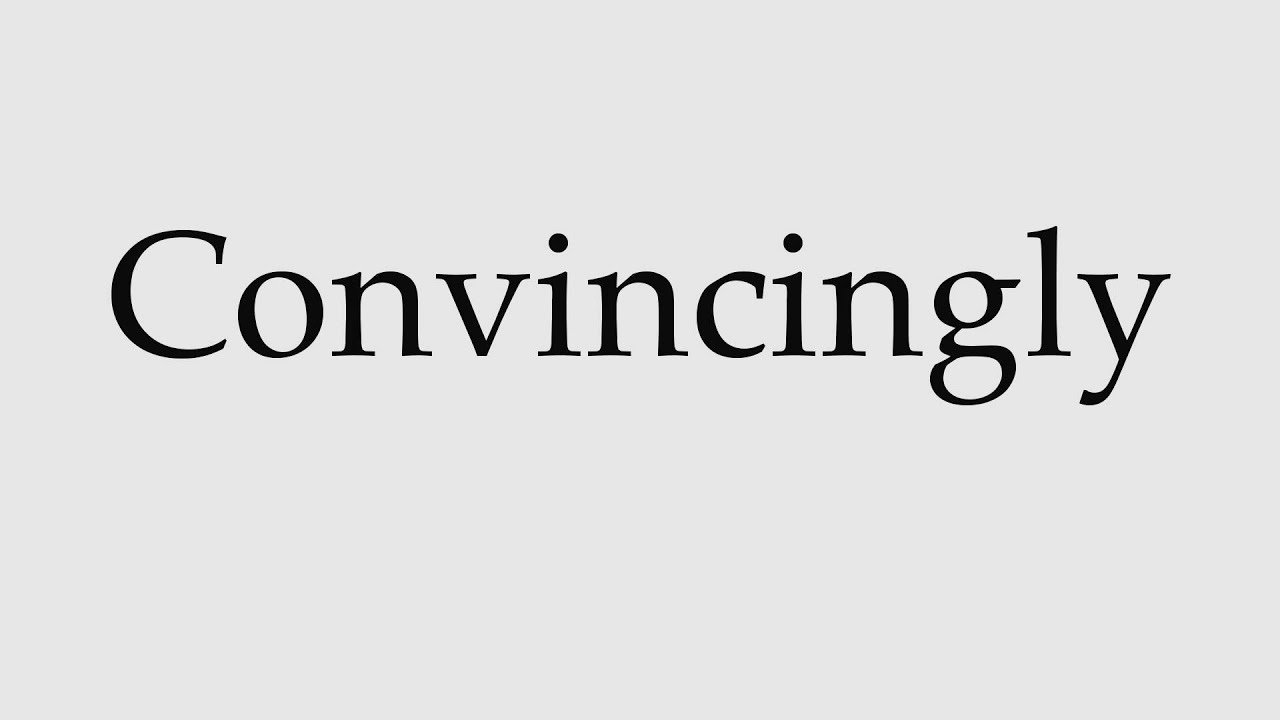 How to Pronounce Convincingly - YouTube