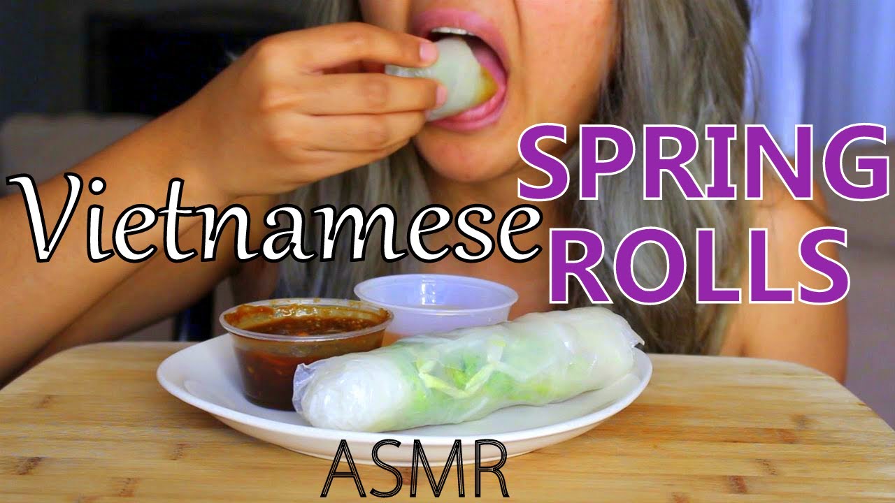 ASMR: Vietnamese Spring Rolls Gỏi cuốn *eating sounds* MUKBANG - YouTube