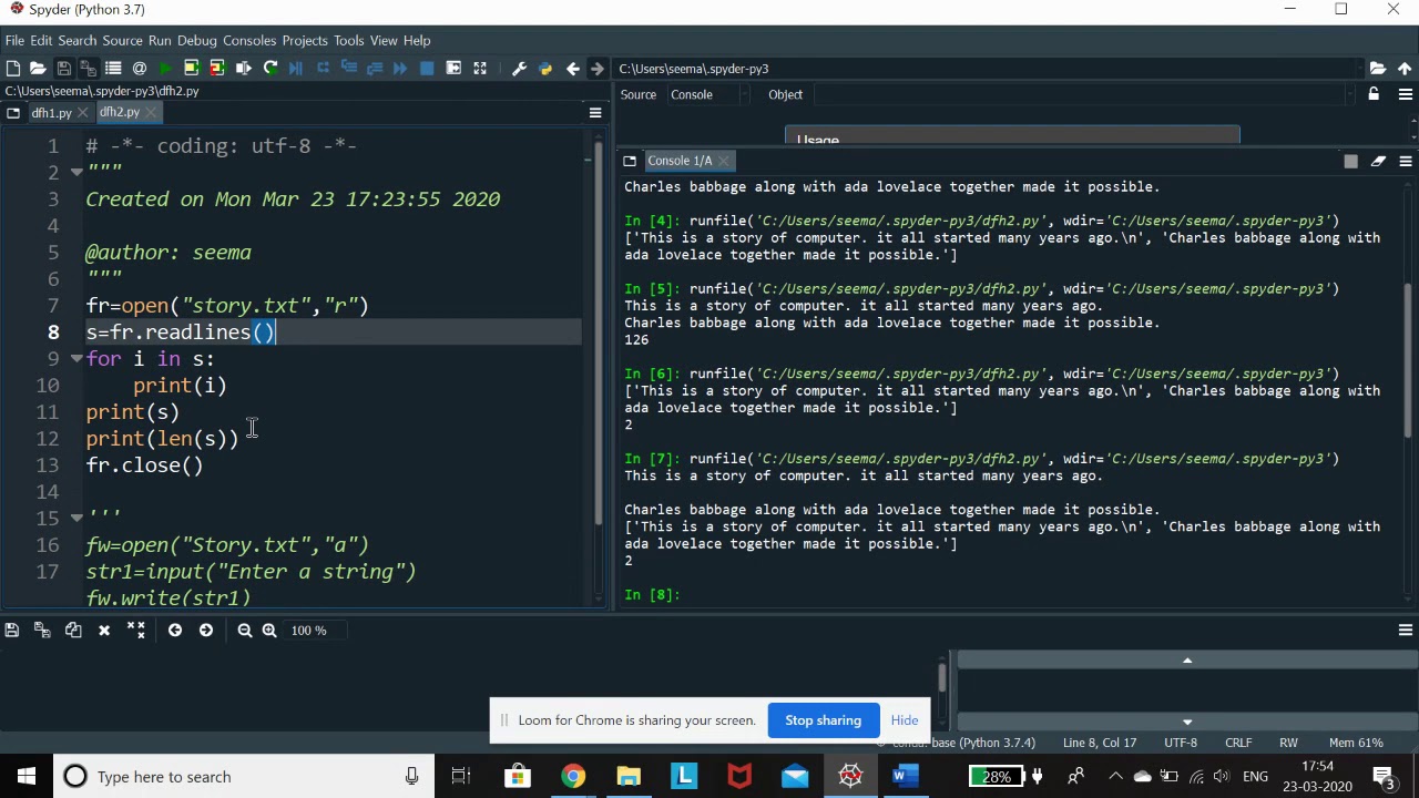 Data File Handling In Python Text Files Part 2 Youtube 9345