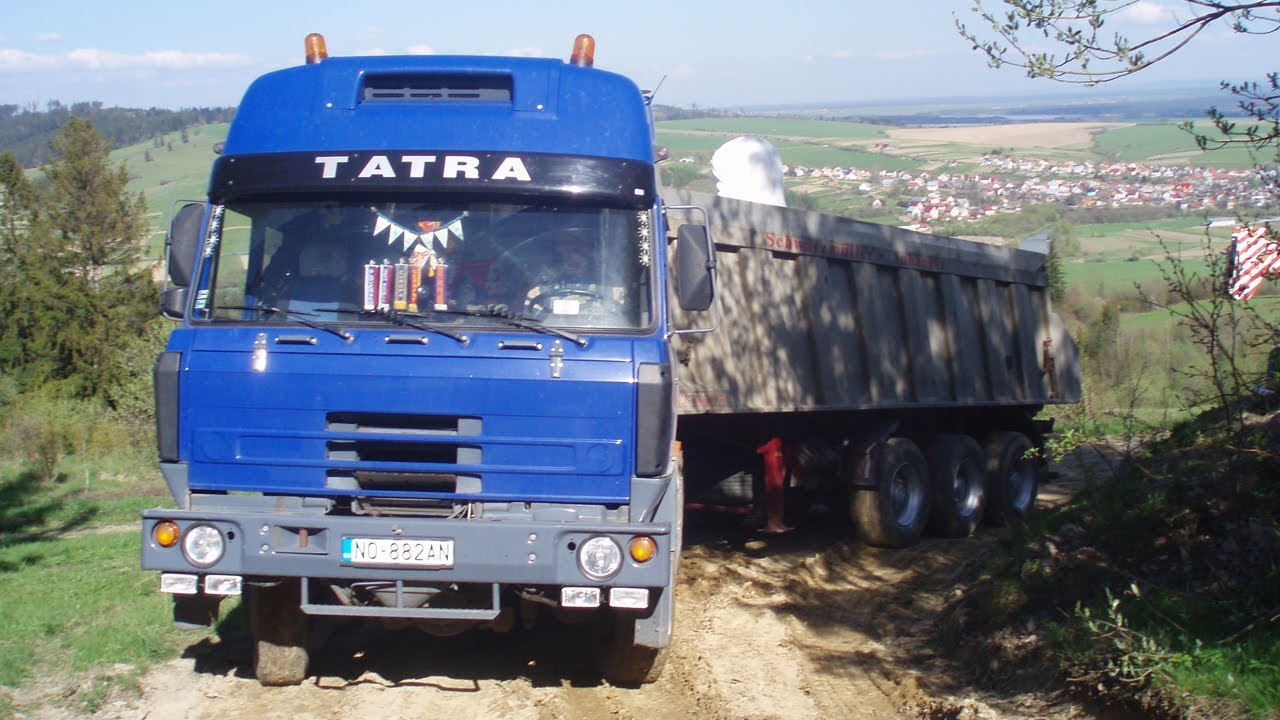 TATRA 815 UDS 114 - ťahanie ťahača - YouTube
