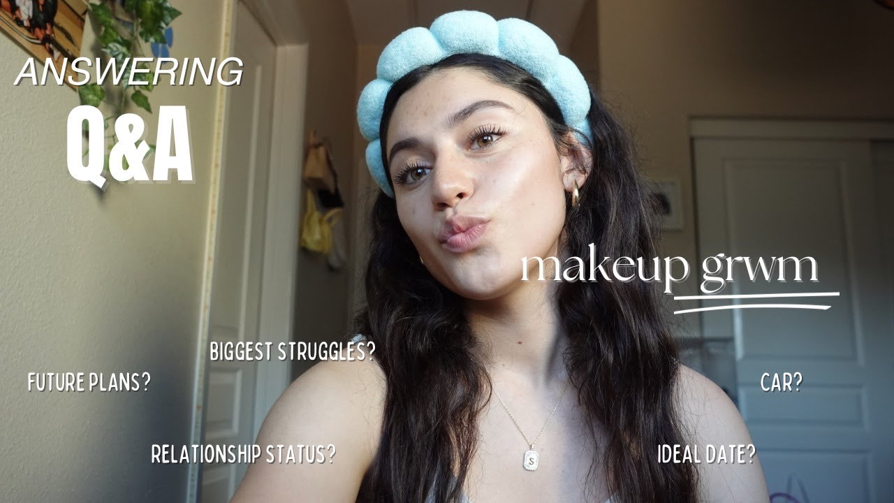 doing my makeup routine while answering questions||GET TO KNOW ME ...